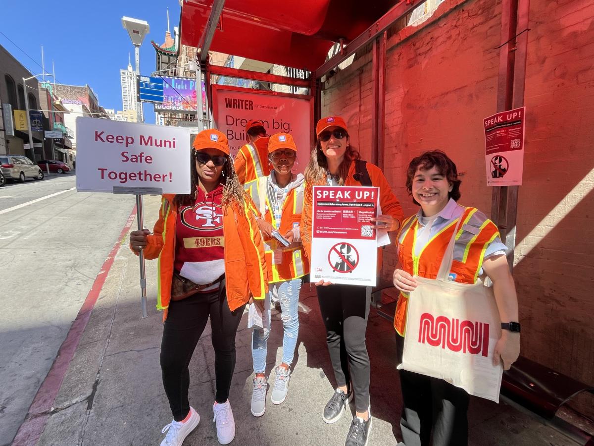 SFMTA Staff and Community Volunteers Connect with Riders to Keep Muni Safe | SFMTA